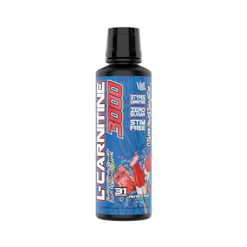 L-Carnitine 3000 Liquid | 3000 mg Carnitine Supplement | Zero Calorie Zero Sugar Keto Friendly for Men and Women – Great Tasting| 31 Servings (Patriot Pop, 16 fl. oz.)