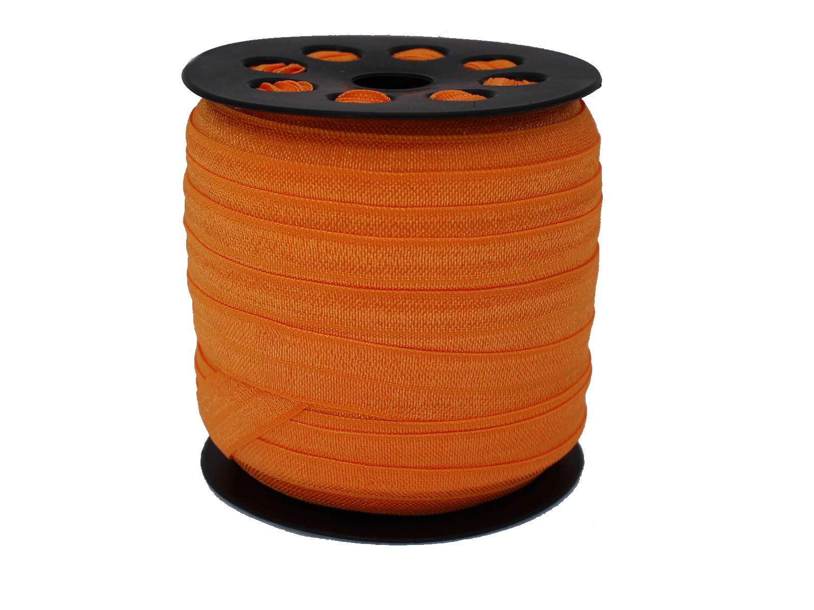JESEP Orange Fold Over Elastic 5/8 inch 15mm Elastic Bands for Sewing 40 Yards Wide Elastic Headbands Stretchy Ribbon for Crafts-Elastic Straps Trim for Girls Hair Ties-Bow-DIY Projects-Clothes