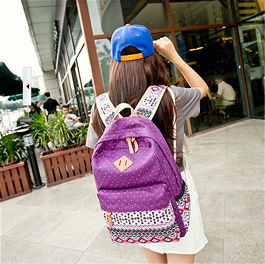 LIZAIDA MENENDEZ Backpacks for Teen Girls Boys,School Student Bookbag Set,15.6" Laptop Backpack (Purple)