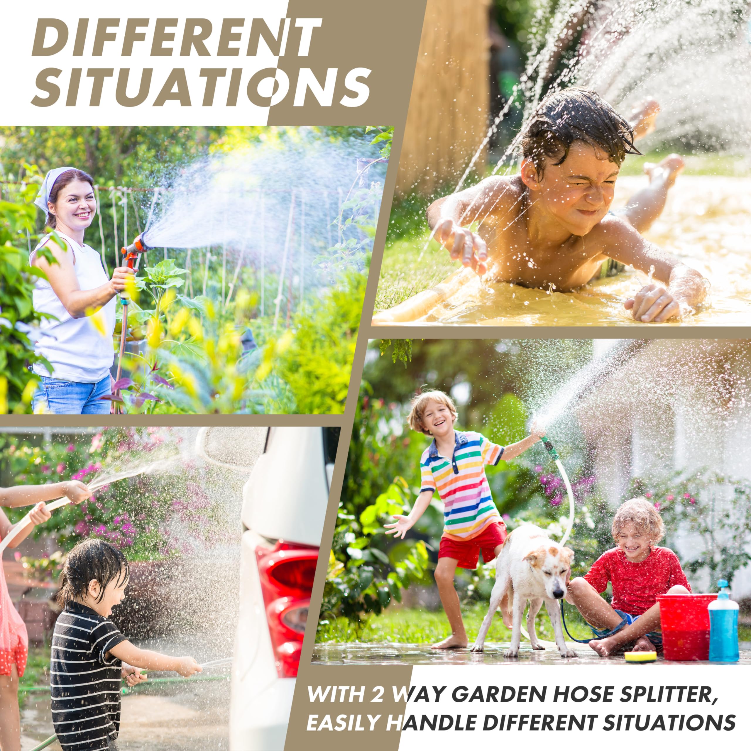 Twinkle Star 3/4 Inch Garden Hose Fitting Quick Connector Male and Female Set, 2 Set