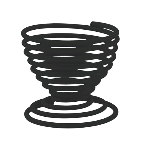 A'Domo PV-CHR-3187 Point-Virgule Wire Egg Cup 5X5X5Cm (by 12 Pcs), Steel, Black