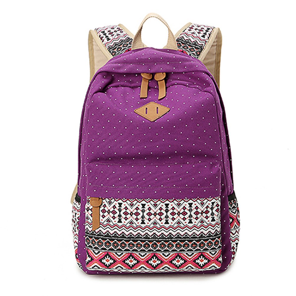 LIZAIDA MENENDEZ Backpacks for Teen Girls Boys,School Student Bookbag Set,15.6" Laptop Backpack (Purple)