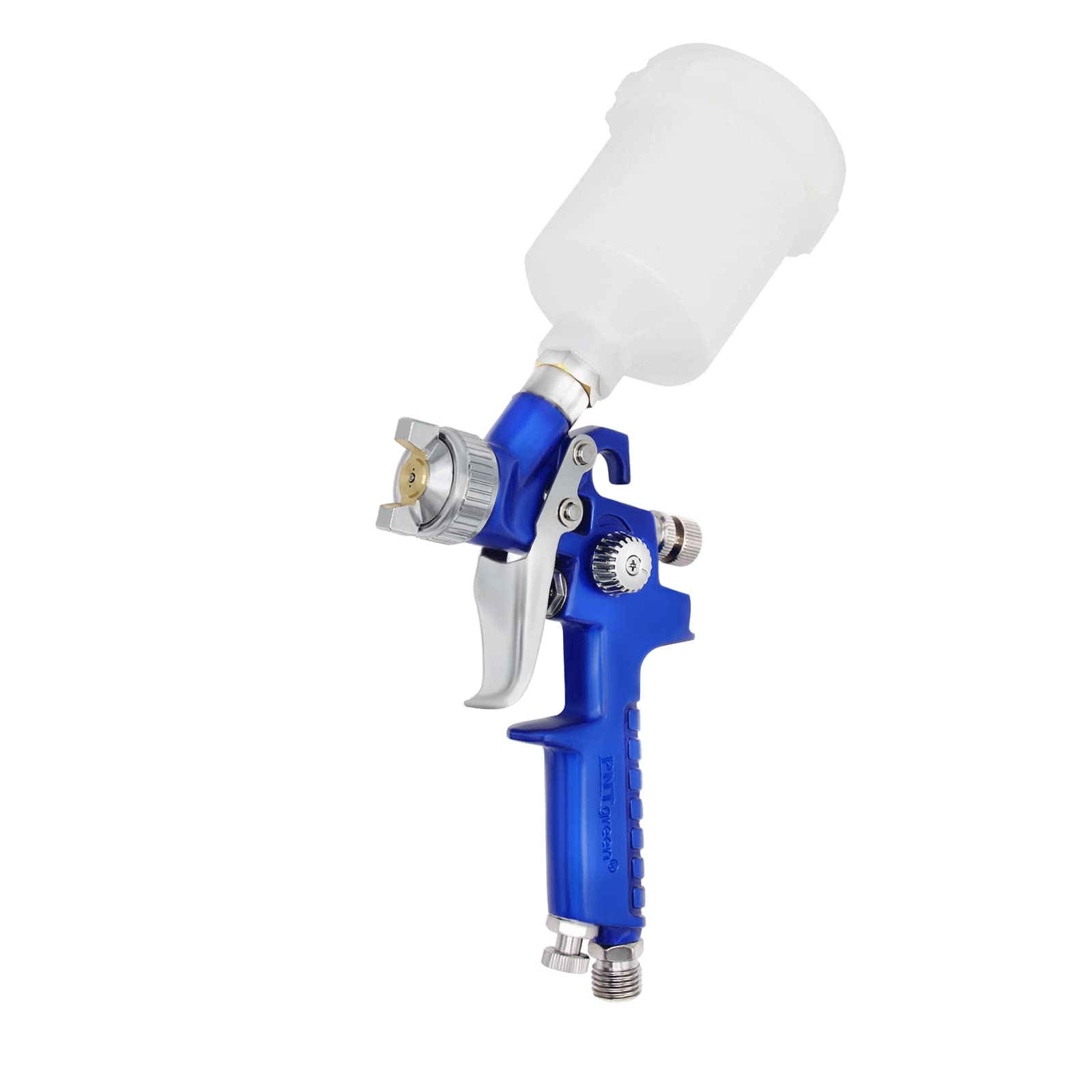 PNTGREEN HVLP Mini Spray Gun Air Paint Sprayer with 0.8 mm Nozzle, 125 cc Capacity Cup Gravity Feed Spray Paint Gun for House Painting, Automotive and Furniture Painting…
