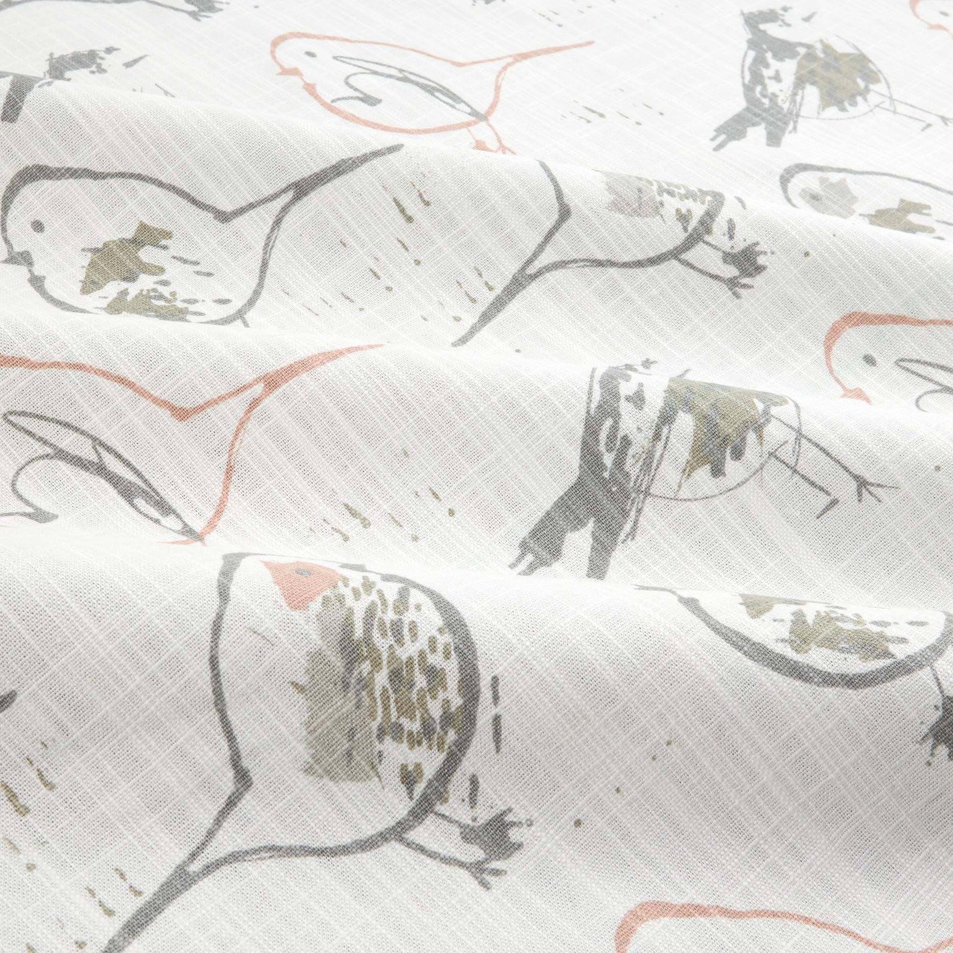 Premier Prints Bird Toile Slub Canvas Blush, Fabric by the Yard