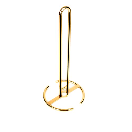 Winmien Magnetic Paper Towel Holder Countertop, Kitchen Standing Paper Towel Roll Holder for Bathroom Kitchen Organization and Storage, Standard or Jumbo-Sized Roll Holder (Gold)