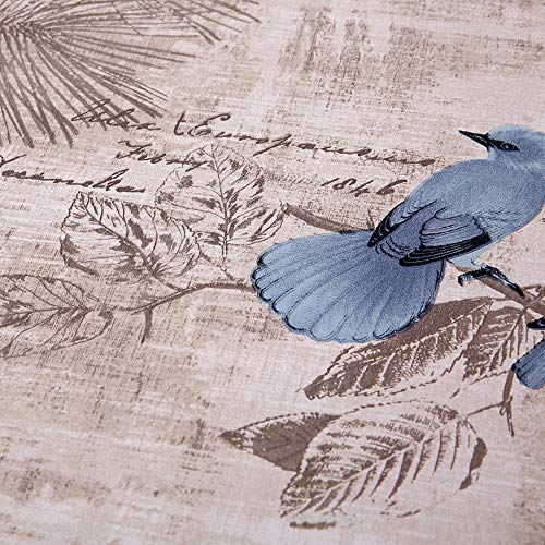 SimpleLife4U Blue Birds Contact Paper Handwriting Pattern Self-Adhesive Shelf Liner Locker Sticker 17.7 Inch By 9.8 Feet