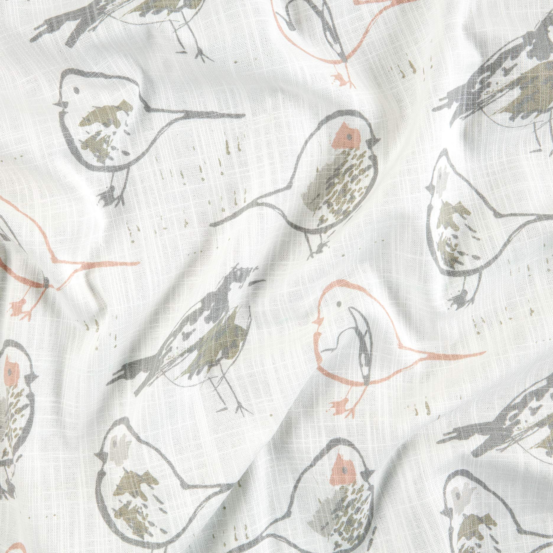 Premier Prints Bird Toile Slub Canvas Blush, Fabric by the Yard