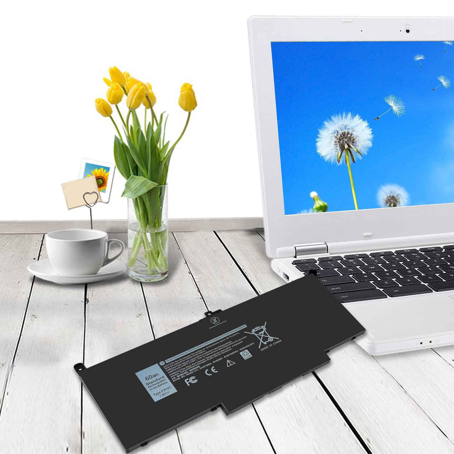 F3YGT Latitude 7490 7480 7390 Battery for Dell Latitude 14 13 12 7000 7490 7480 7390 7380 7290 7280 E7490 E7480 E7380 E7390 E7280 E7290 P73G002 P29S002 ODM3WC DM6WC 2X39G KG7VF 451-BBYE 453-BBCF.