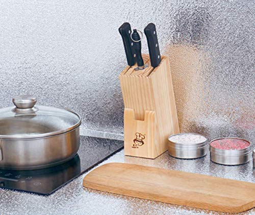 Yija Self-Adhesive Kitchen Aluminum Foil Anti Greasy Countertop DIY Waterproof Shelf Drawer Liner Cabinet Sticker 15.6 Inch by 98 Inch