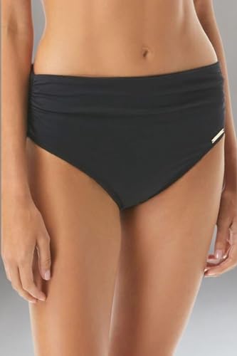 Vince Camuto Women's Standard Convertible High Waist Bikini Bottom Swimsuit, Surf Shades Black, Medium