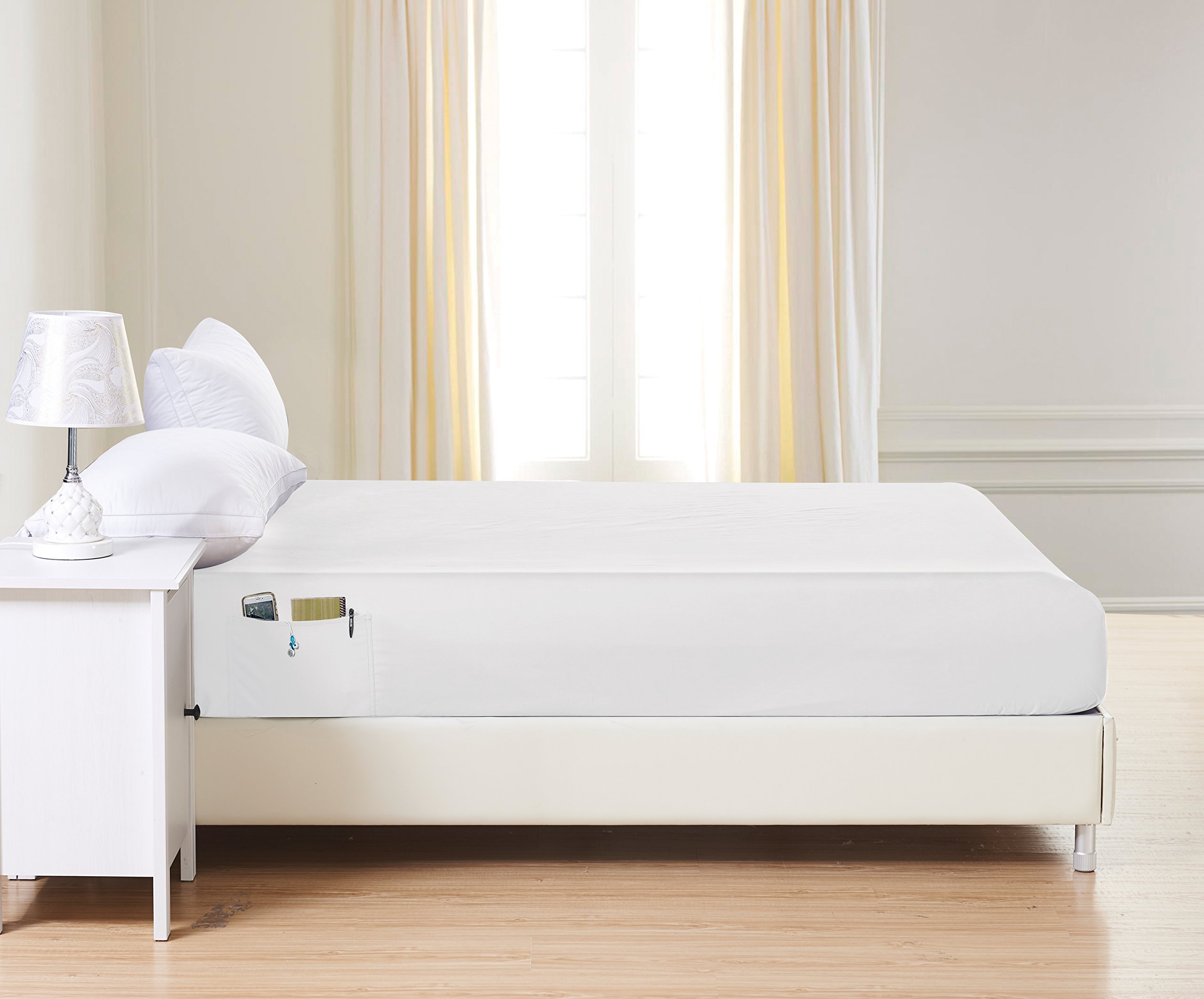 (6-Pack) Luxury Fitted Sheets! Premium Hotel Quality Elegant Comfort Wrinkle-Free 1500 Premier Hotel Quality 6-Pack Fitted Sheet with Storage Pockets on Sides, Twin/Twin XL Size, White
