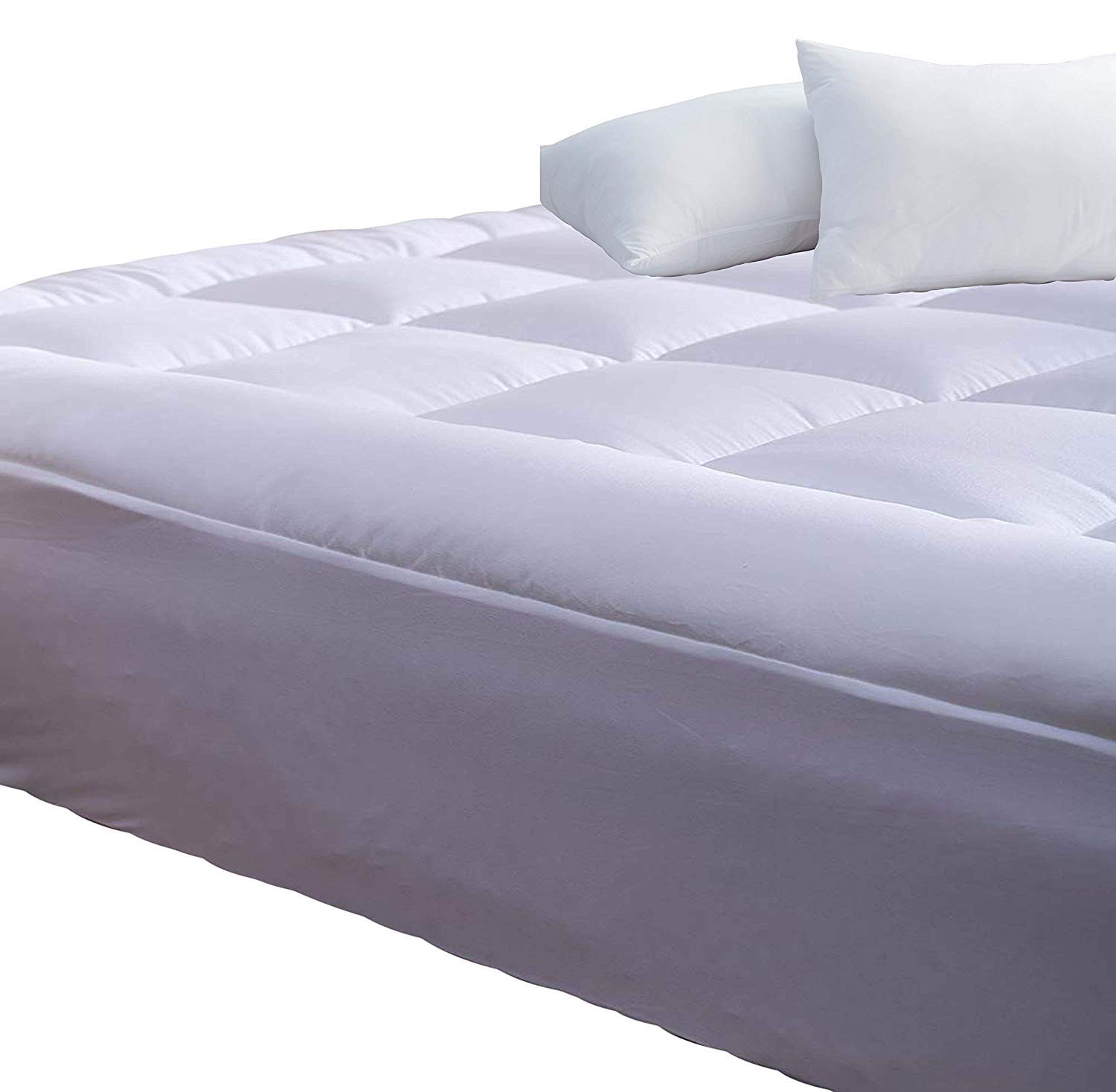 Niagara Microfiber Queen Mattress Topper - Pillow Top Mattress Cover Quilted Fitted Cooling Topper for Back Pain Deep Pocket Fits 20 Inches (60x80 Inches)