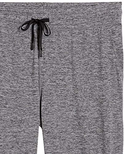 Amazon Essentials Women's Brushed Tech Stretch Crop Jogger Pant (Available in Plus Size), Dark Grey Space Dye, Medium