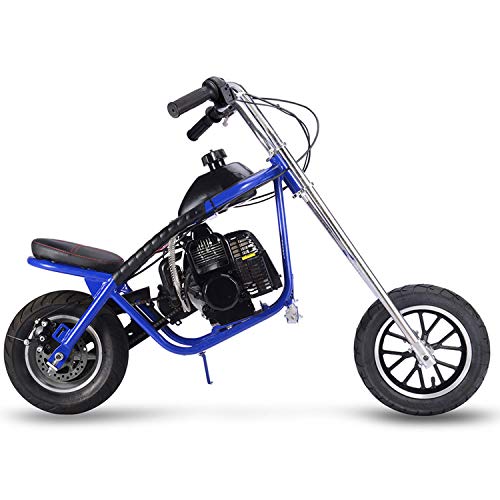 MotoTec 49cc Gas Mini Chopper Blue