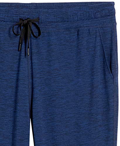 Amazon Essentials Women's Brushed Tech Stretch Crop Jogger Pant (Available in Plus Size), Navy Space Dye, Large
