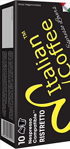 Italian Coffee pods compatible with Nespresso Original machines, Italian Expresso capsules (100 Ristretto regular pods, 100 Count (Pack of 1))