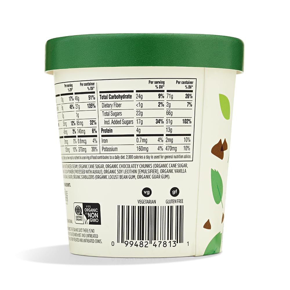 365 by Whole Foods Market, Ice Cream Mint Chip Organic, 16 Ounce