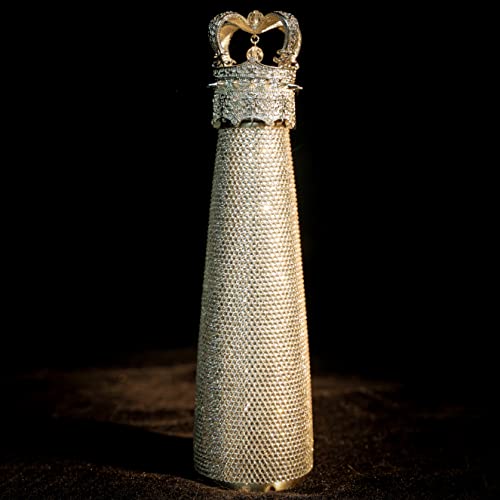 Luxury Diamond Water Bottle Bling Rhinestone Water Bottle Reusable Insulated Stainless Steel Bling Premium Aesthetic Gift (Princess, silver)