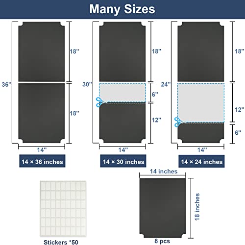 Shelf Liners for Wire Shelf Liner Shelving 14" X 36",Black Plastic Pantry Wire Rack Metal Shelf Liner for Wire Shelves Shelving Accessories Frosted Translucent