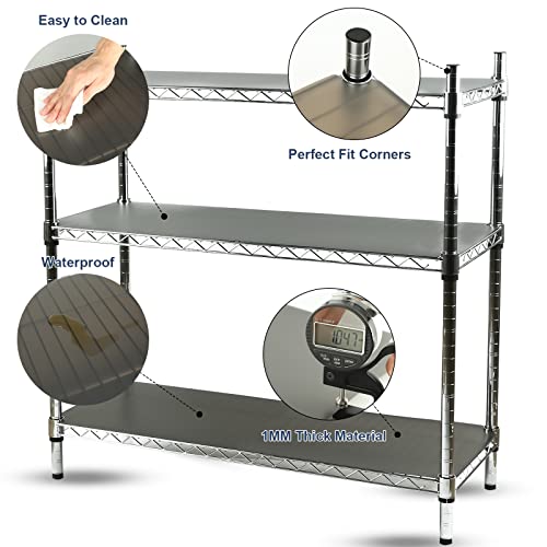 Shelf Liners for Wire Shelf Liner Shelving 14" X 36",Black Plastic Pantry Wire Rack Metal Shelf Liner for Wire Shelves Shelving Accessories Frosted Translucent