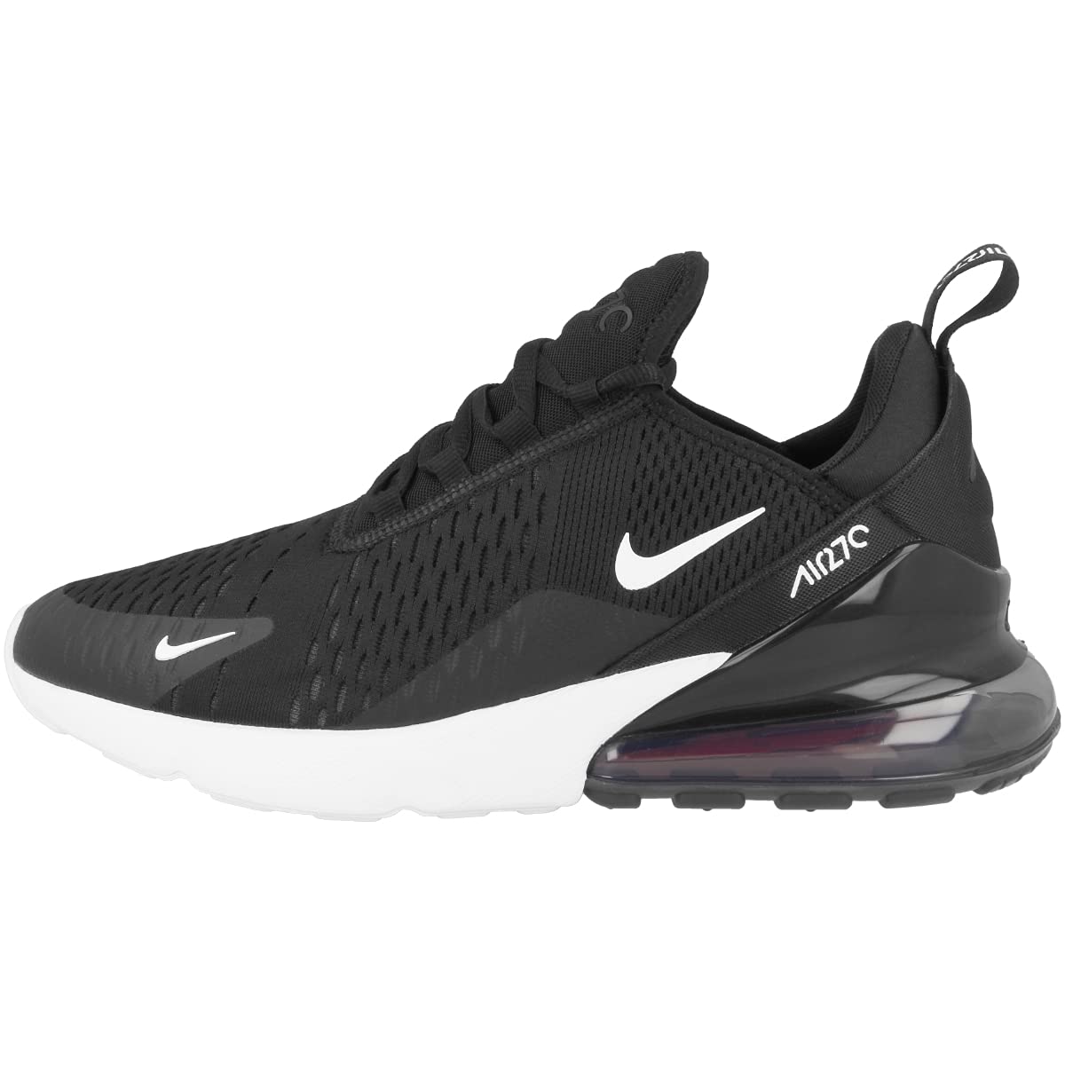 NIKE Men's Low-Top Sneaker, Black Black Anthracite White Solar Red 002, 12.5