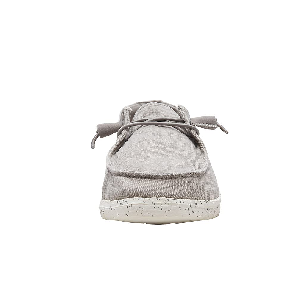 Hey Dude Women's Wendy Grey Size 6 | Women’s Shoes | Women’s Lace Up Loafers | Comfortable & Light-Weight