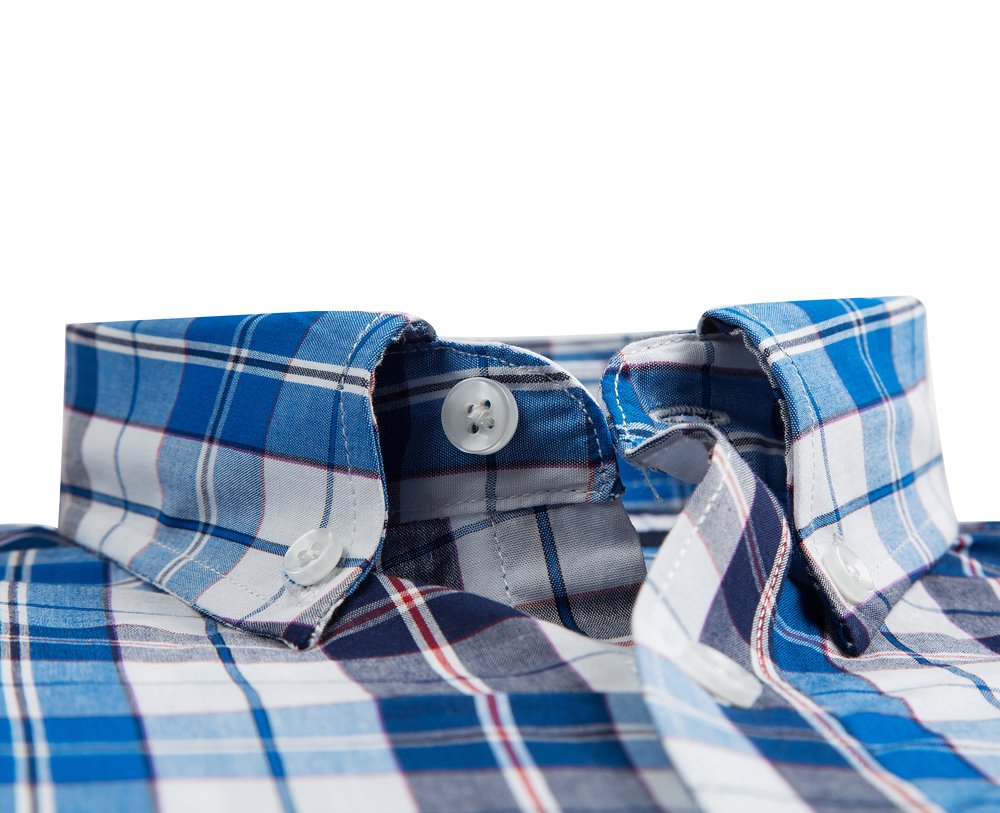 Double Pump Mens Button Down Shirts Cotton Long Sleeve Shirts Regular Fit (SL01A,M)