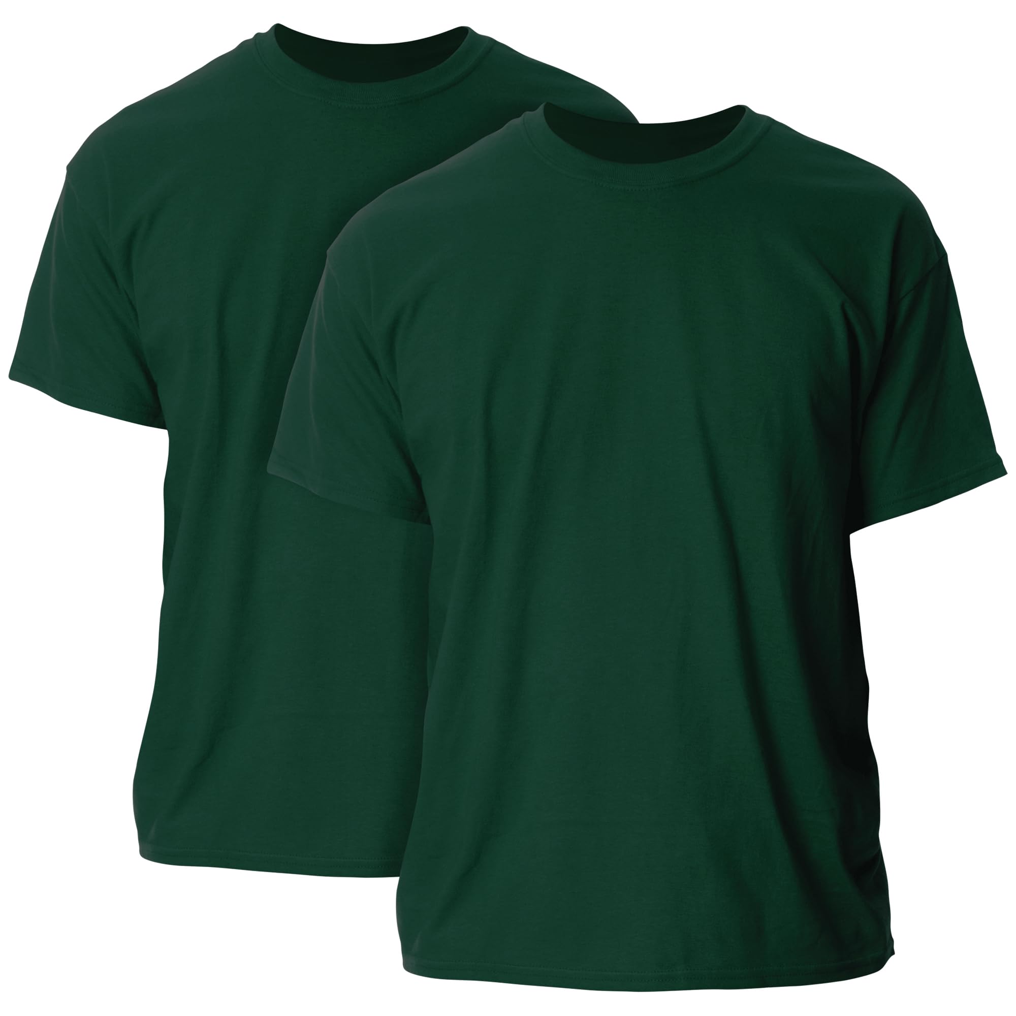Gildan Adult Ultra Cotton T-Shirt, Style G2000, Multipack, Forest Green (2-Pack), Medium
