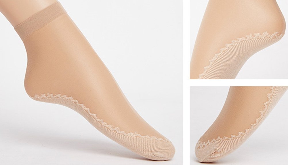 AOUBAS Women's 10 Pairs Silky Thin Nylon Short Ankle Socks