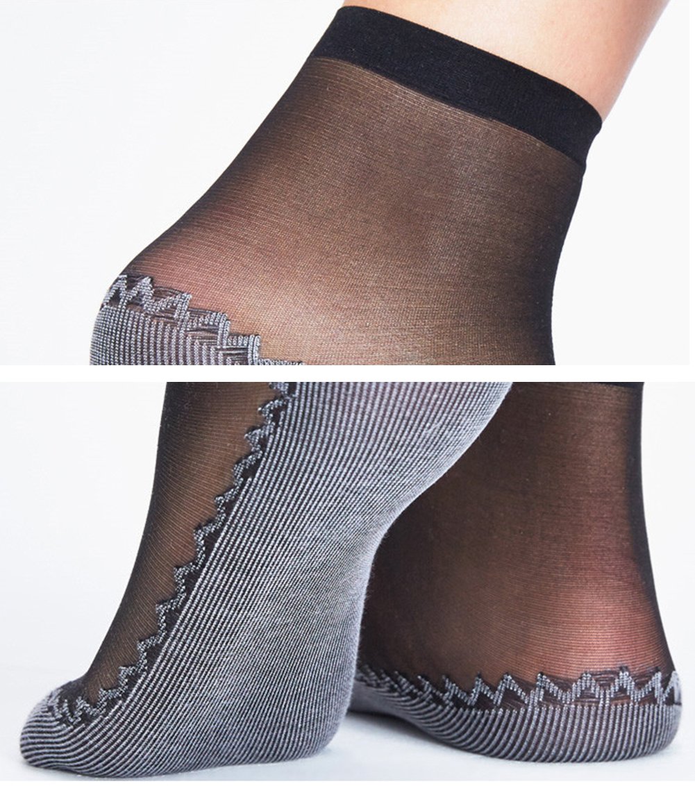 AOUBAS Women's 10 Pairs Silky Thin Nylon Short Ankle Socks