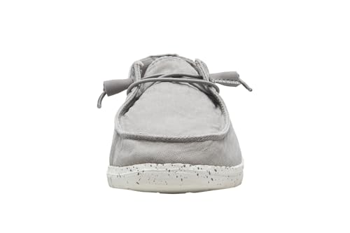 Hey Dude Women's Wendy Grey Size 6 | Women’s Shoes | Women’s Lace Up Loafers | Comfortable & Light-Weight