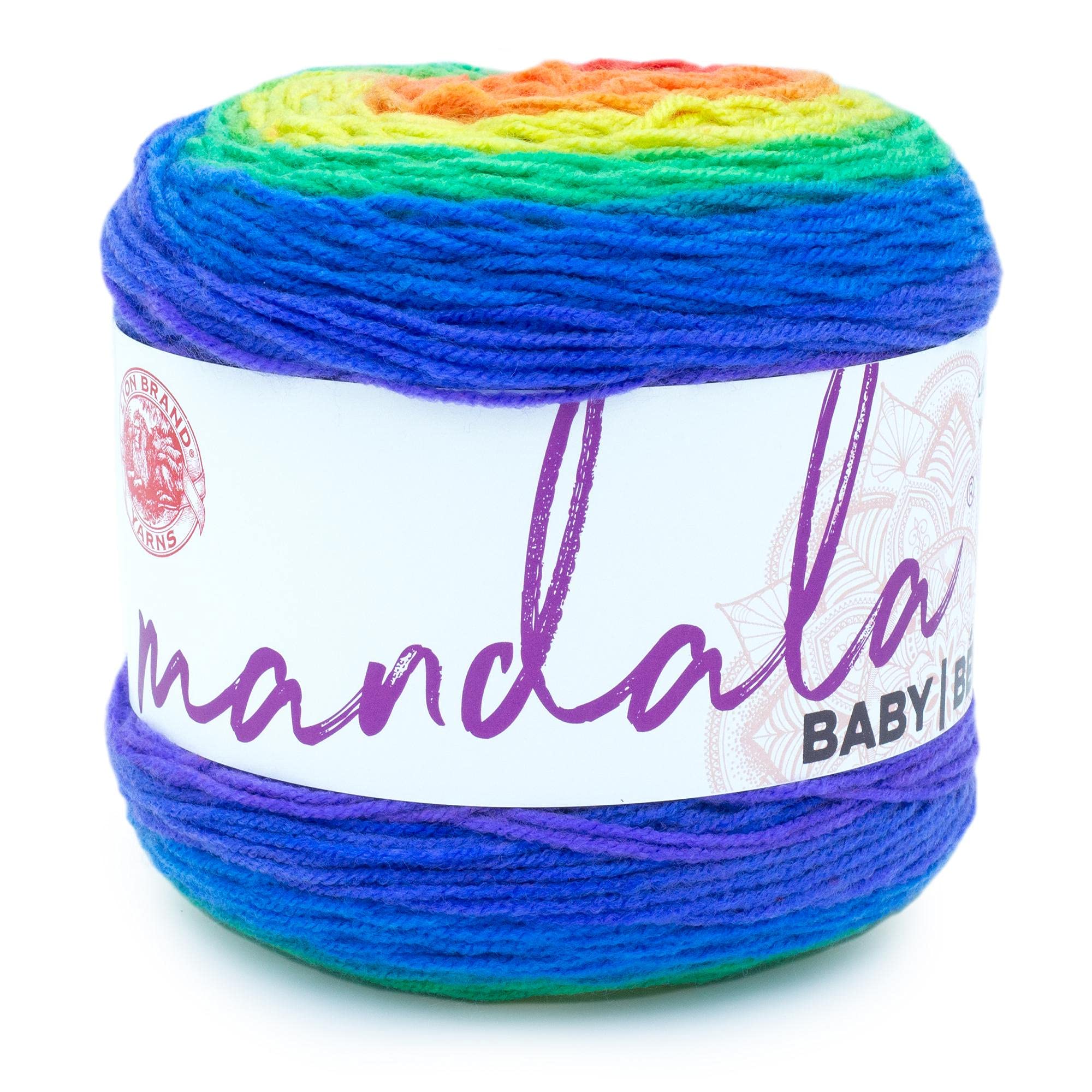 Lion Brand Yarn Mandala Baby Yarn, Rainbow Falls, 1 Skein