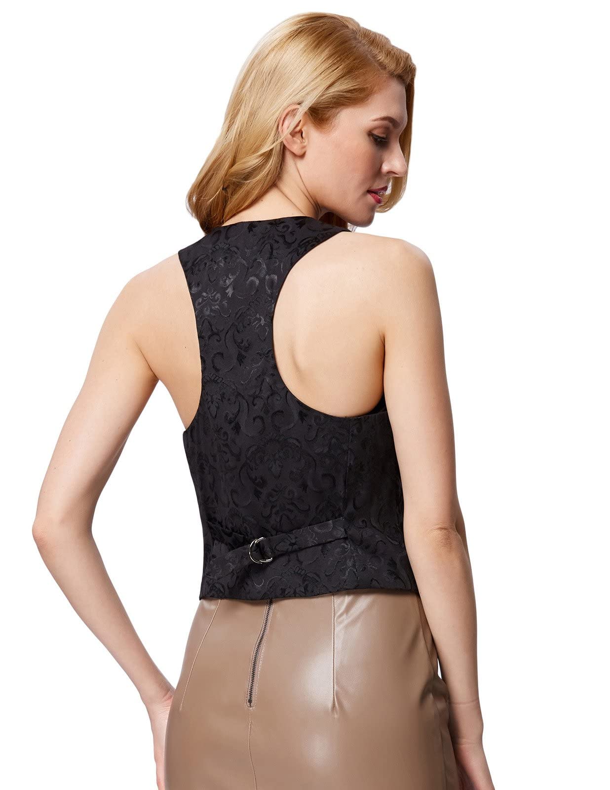 GRACE KARIN Suit Vest For Women Sleeveless Dressy Waistcoat Vest