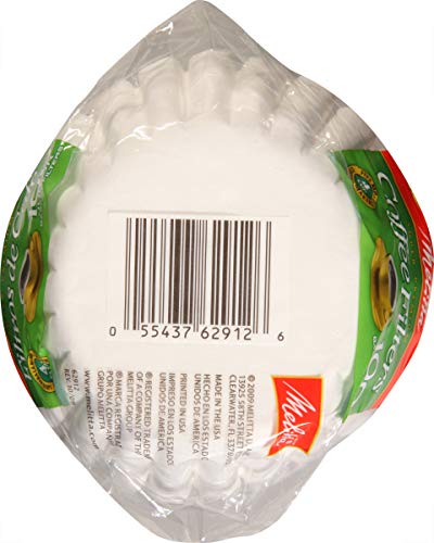 Melitta Junior Basket Coffee Filters White 100 Count
