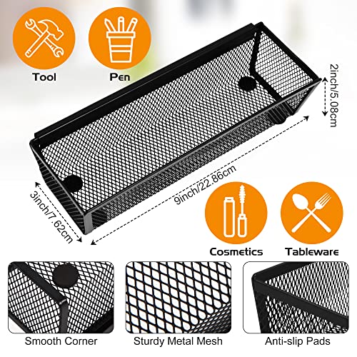Faridabio Drawer Organizer,Silverware Organizer for Kitchen, Utensil Cutlery Tray with Interlocking Steel Mesh Metal Flatware Organizer Storage (6 pcs)