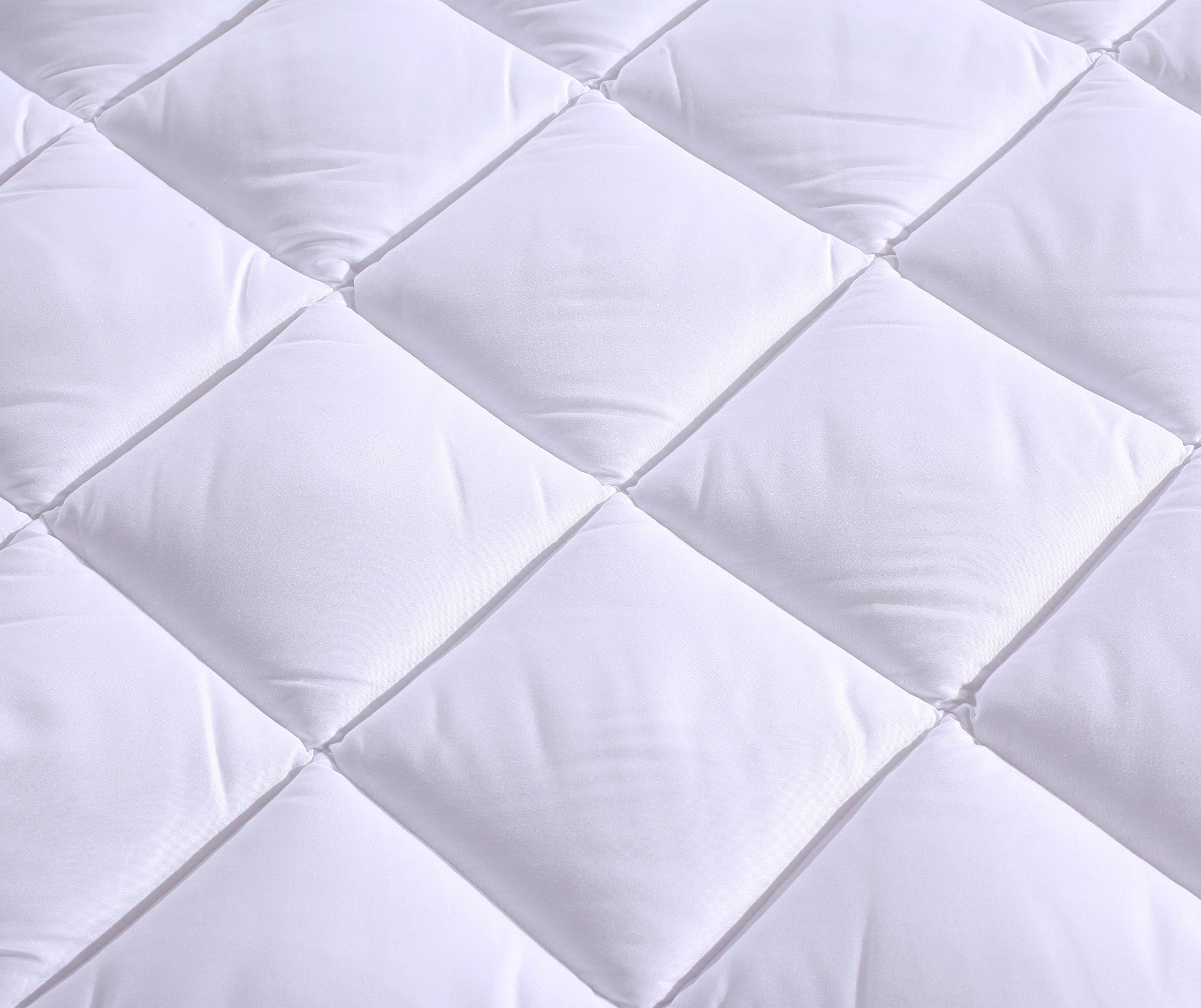 Premium Plus RV Camper Mattress Pad, Breathable, Quilted Mattress Topper, Deep Pocket, Stretch to Fit, Microfiber, Extra Plush, Compressed 15 oz Fill per sq yd, RV King 72 by 80 inch 18 inch Depth