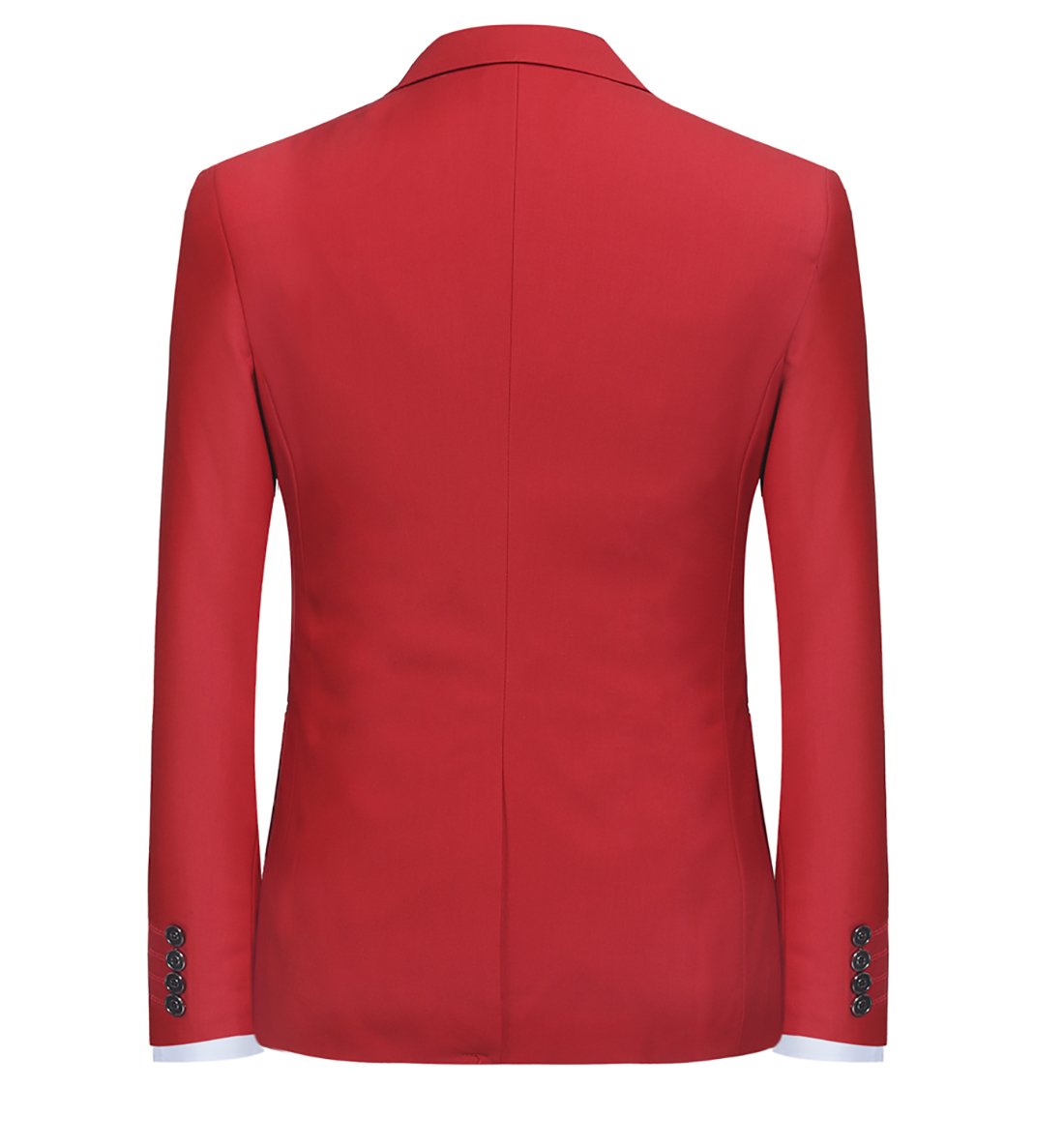 YFFUSHI Men Slim Fit One Button Blazer Jacket Casual/Party Sport Coat,Red,Small