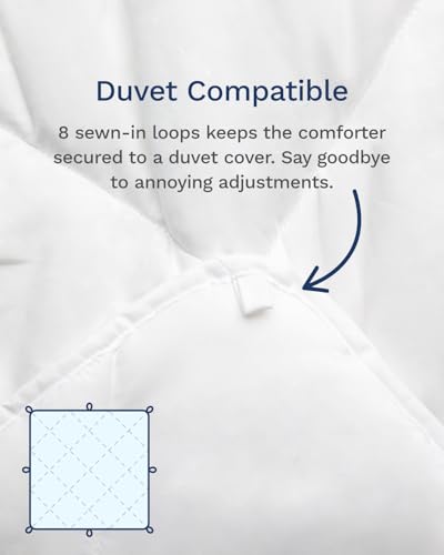 ViscoSoft All Seasons Twin/Twin XL Down Alternative Reversible Quilted Comforter - Breathable Premium Twin Extra Long Microfiber White Duvet Cover Insert