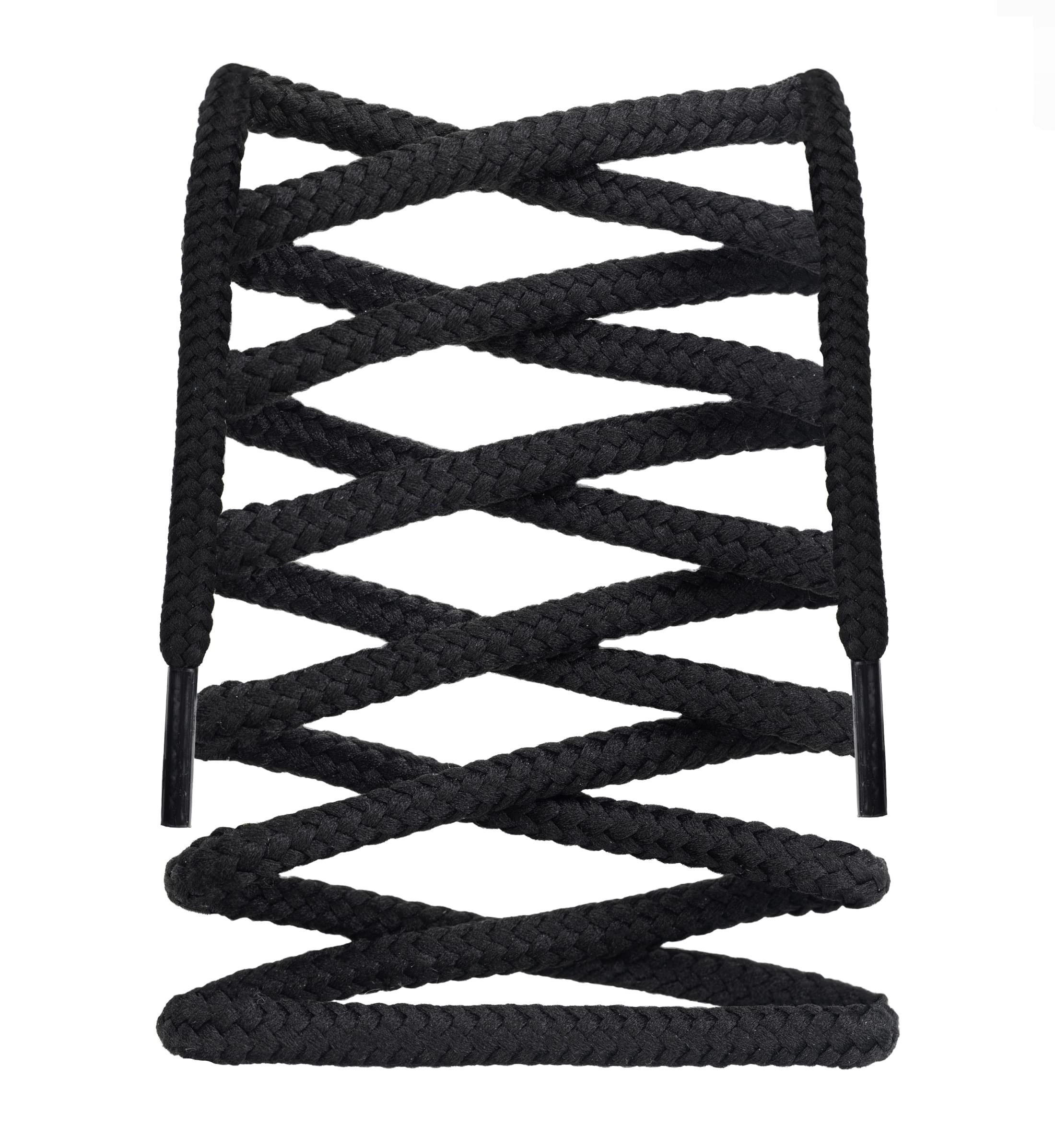 LitLaces - Premium Jordan 11 Replacement Shoe Laces Durable Woven Polyester Shoe Strings for Basketball and Athletic Sneakers (Black, 55")