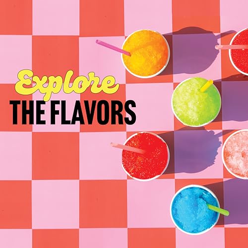 Hawaiian Shaved Ice Mango Syrup - Nut Soy Dairy Free - Flavor Fluffy & Crunchy Snow Cones - Shelf Stable - Makes 8 Servings - 16 ounces
