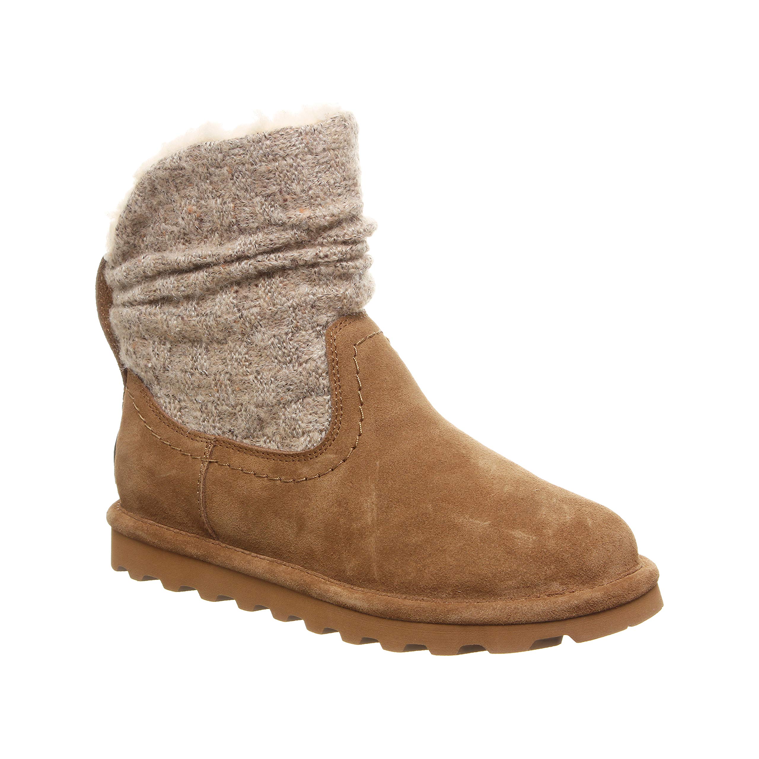 BEARPAW Women's Virginia Hickory Size 10 | Women's Boot Classic Suede | Women's Slip On Boot | Comfortable Winter Boot