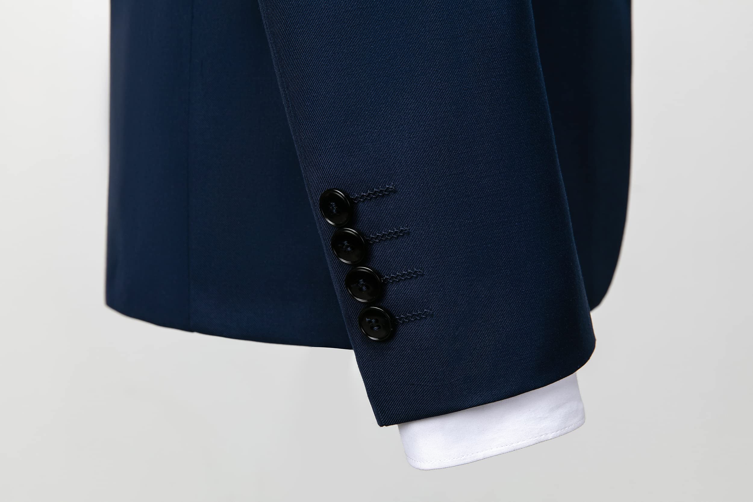 UNINUKOO Mens Blazer Jacket Casual 2 Buttons Suit Jacket Single Breasted Sport Coats Modern Wedding Tux Blazer US Size 32 Navy