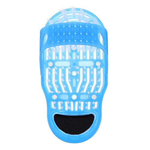 Foot Scrubber-Plastic Bath Shoe-Shower Sandal-Including Pumice Stone, Foot Cleaning (Shadow)