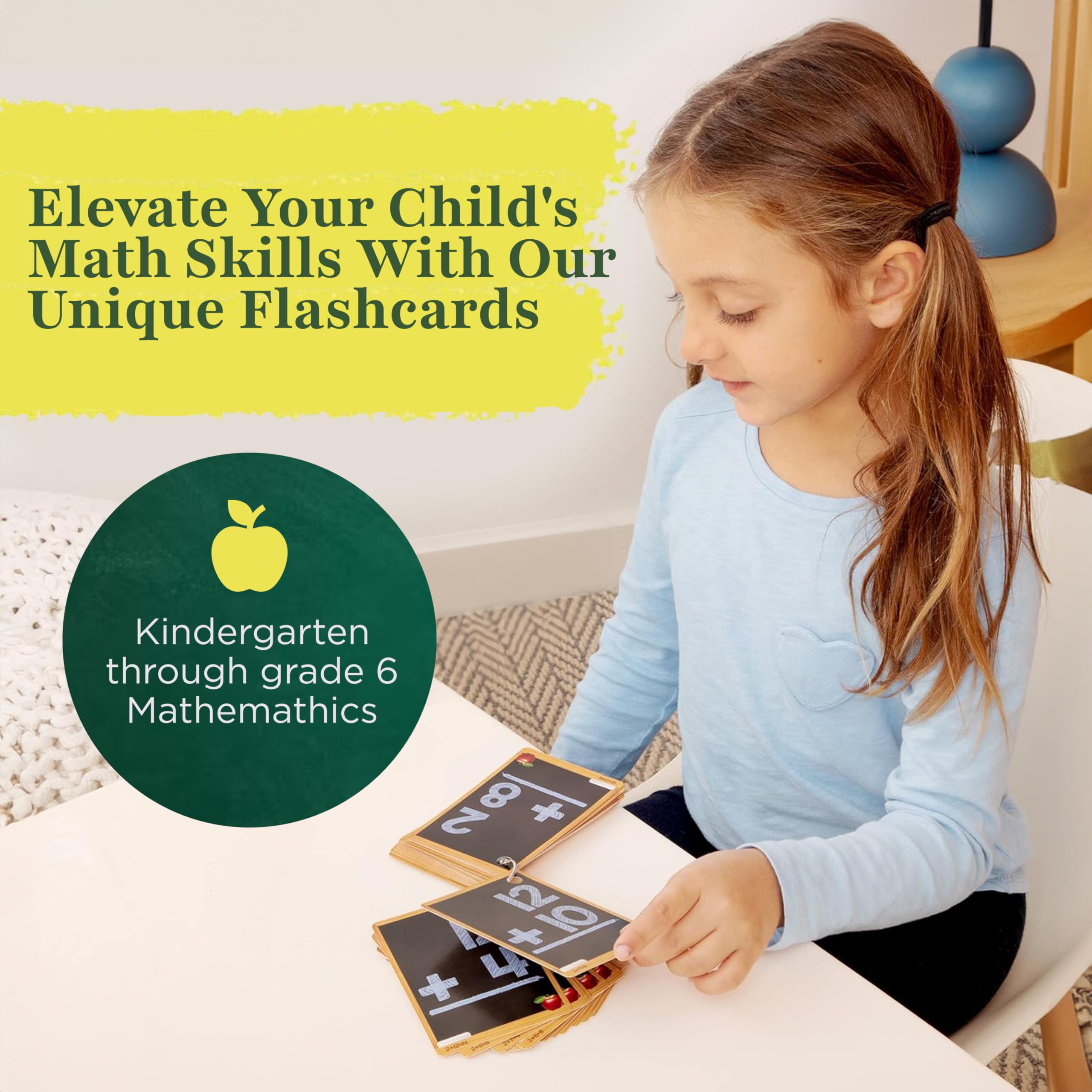 Star Right Math Flash Cards Set of 4 - Math Flashcards Addition, Subtraction, Multiplication, Division with 4 Rings - 208 Cards for Kids Ages 6 and Above - Flash Cards for Math from 1st to 4th Grade