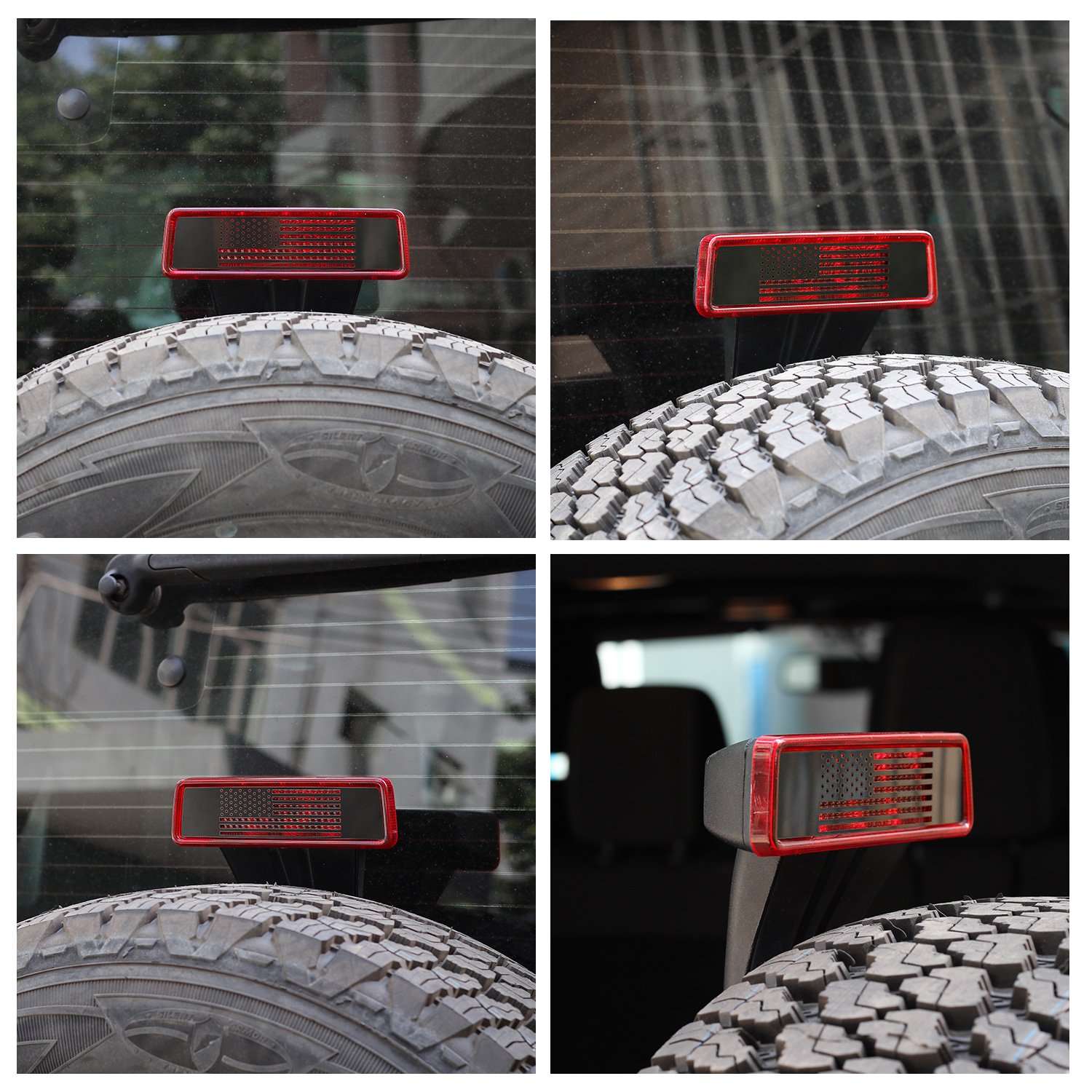 RT-TCZ Tail Light Guards Covers Brake Light Cover For Rear Taillights 2007-2017 Jeep Wrangler JK Unlimited Accessories (US Flag-1)