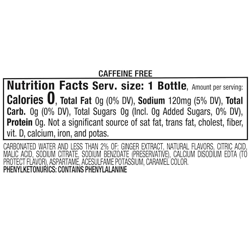 Diet Canada Dry Ginger Ale Soda, 12 Fluid Ounce Bottle, 8 Count