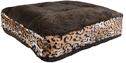 Bessie and Barnie Chepard/Grizzly Bear Luxury Shag Extra Plush Faux Fur Rectangle Pet/Dog Bed (Multiple Sizes)