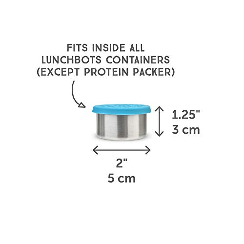 LunchBots 1.5oz Leak Proof Dips Condiment Containers - Set of 3 (1.5 oz) - Spill Proof in Bags and Bento Boxes - Food Grade Stainless Steel and Silicone Lids - Dishwasher Safe - Floral Set