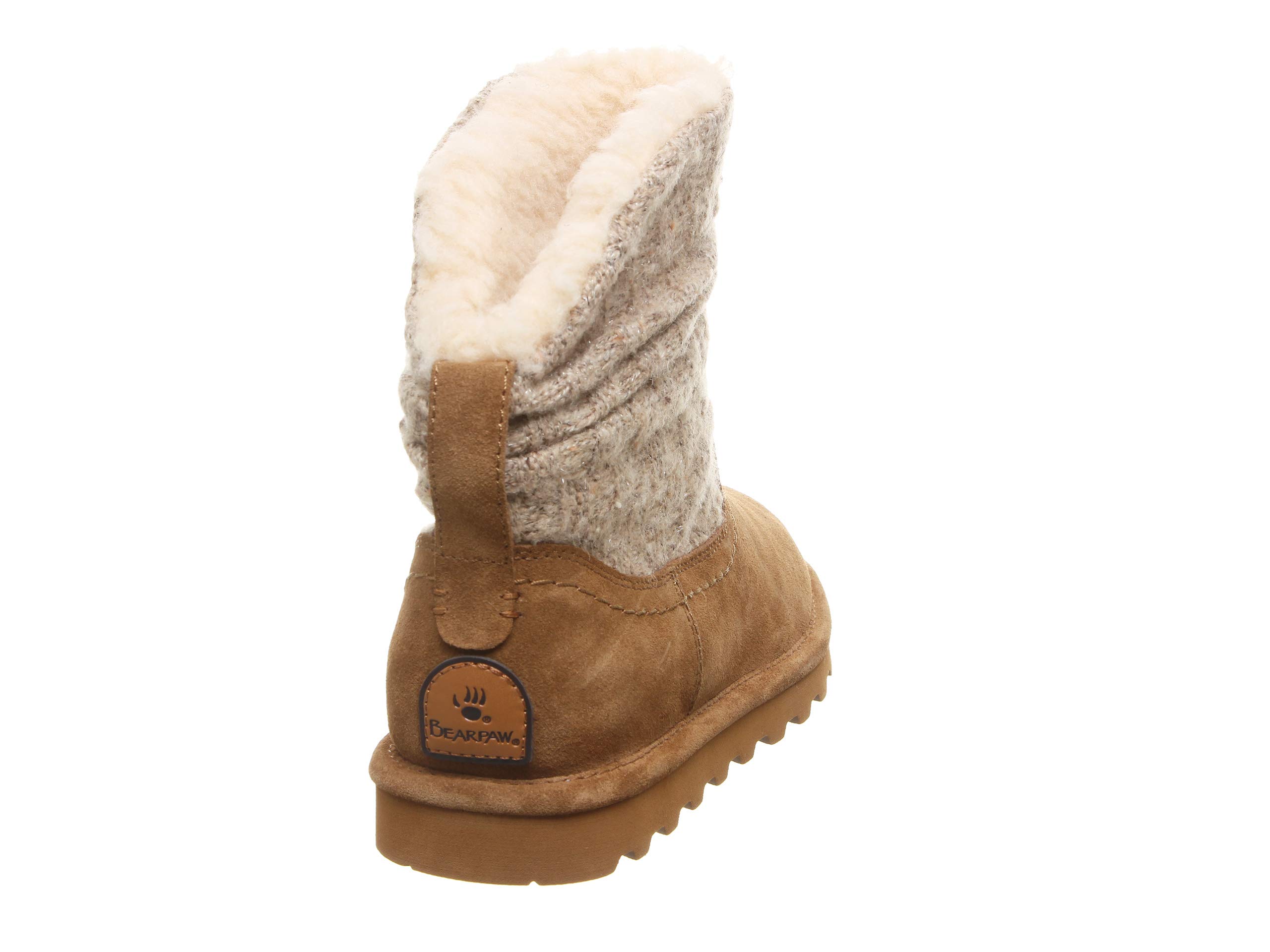 BEARPAW Women's Virginia Hickory Size 10 | Women's Boot Classic Suede | Women's Slip On Boot | Comfortable Winter Boot