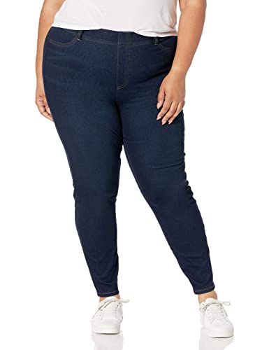Amazon Essentials Women's Pull-On Knit Jegging (Available in Plus Size), Dark Wash, X-Large Short